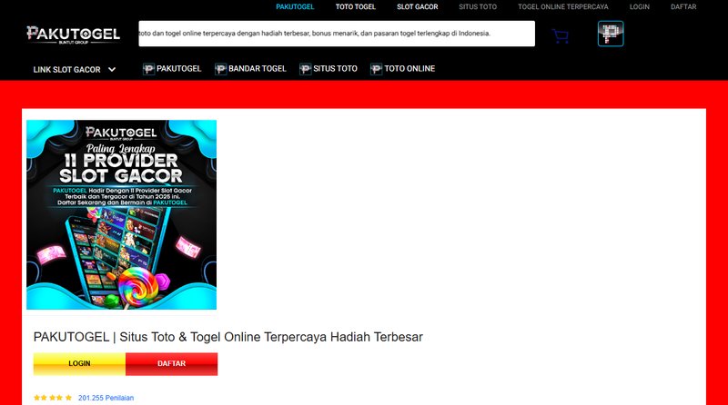 PAKUTOGEL是一个提供在线Toto和Togel游戏的网站，以其高额奖金和丰富的游戏选项而闻名。-SOAI.IM