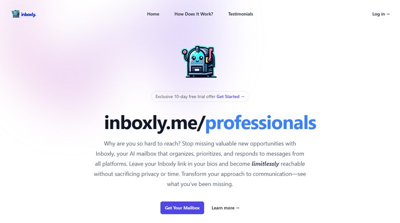 Inboxly是一款AI邮箱助手，帮助用户整理、优先处理和回复来自所有平台的消息，提升沟通效率。-SOAI.IM