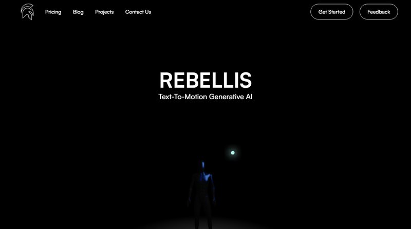 Rebellis是一款文本到动作生成式AI工具，能够将简单的文本转化为高质量的3D动作，适用于游戏、动画等领域。-SOAI.IM