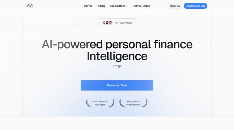 Amigo AI 是一款基于人工智能的个人财务管理应用，提供智能预算、交易记录、财务分析和个性化建议等功能。-SOAI.IM