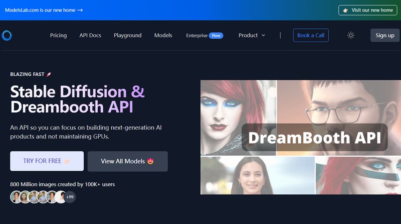 提供基于Stable Diffusion和Dreambooth的API服务，支持文本生成图像、图像编辑、模型训练等多种AI功能。-SOAI.IM