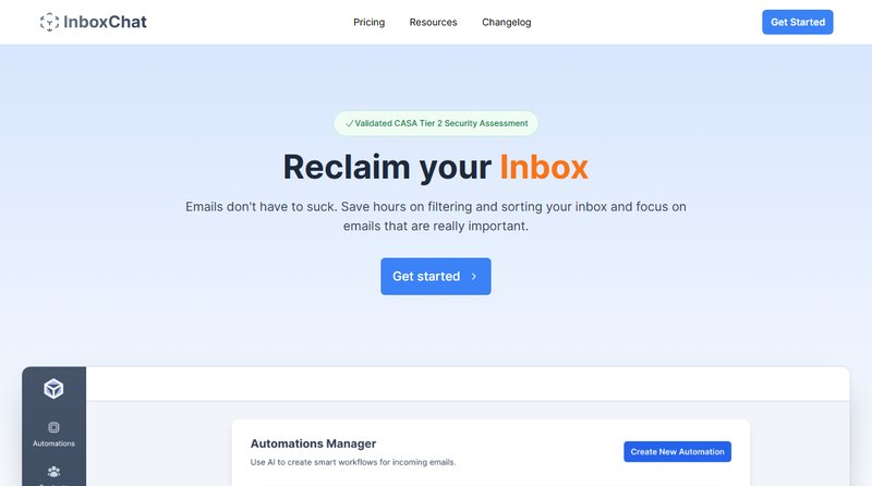 InboxChat是一款AI驱动的Gmail邮件管理工具，帮助用户高效过滤和整理邮件，节省时间。-SOAI.IM
