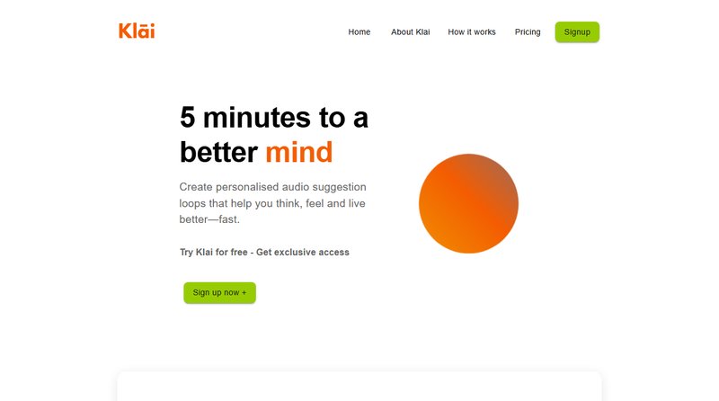 Klai提供个性化的音频建议循环，帮助用户改善思维、情感和生活。-SOAI.IM