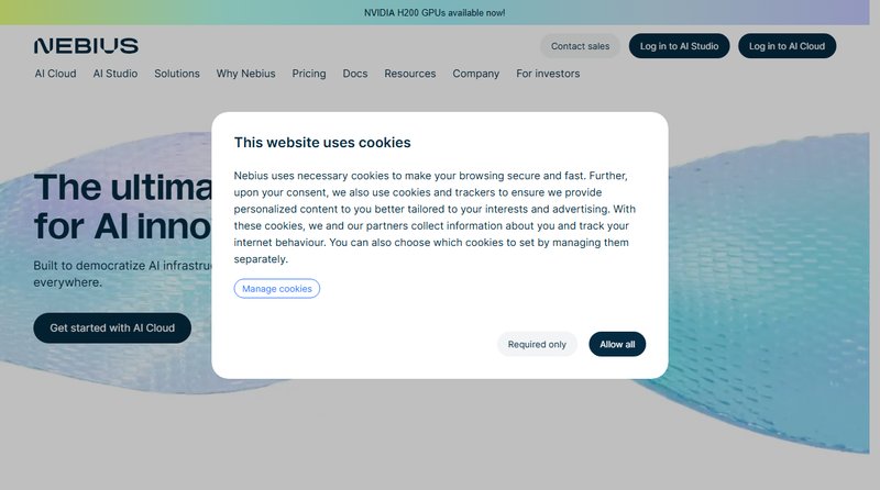 Nebius是一个专为AI创新者设计的终极云平台，提供从单个GPU到数千个NVIDIA GPU的集群扩展能力，支持训练和推理。-SOAI.IM