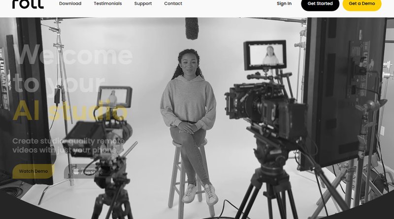 Roll是一个AI视频制作工作室，帮助用户通过手机创建高质量的远程视频。-SOAI.IM