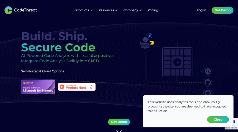 CodeThreat 是一个 AI 驱动的静态应用安全测试 (SAST) 解决方案，旨在帮助开发团队在 CI/CD 流程中快速、准确地检测代码漏洞，减少误报，并确保合规性。-SOAI.IM
