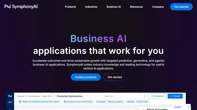 SymphonyAI提供针对不同行业的AI解决方案，包括零售、金融服务、工业、企业IT和媒体等领域，帮助企业加速成果并推动可持续增长。-SOAI.IM