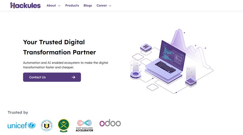 Hackules是一家提供自动化和人工智能生态系统的数字转型合作伙伴，致力于通过创新和合作推动经济增长，同时关注环境和平等。-SOAI.IM