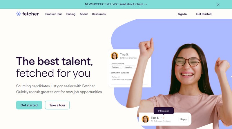 Fetcher是一款AI驱动的候选人招聘工具，帮助招聘人员快速找到高质量人才。-SOAI.IM