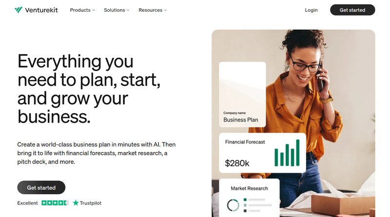 Venturekit 是一个利用 AI 技术帮助用户快速生成商业计划、财务预测、市场研究等内容的平台，旨在帮助创业者规划、启动和发展他们的业务 ...
