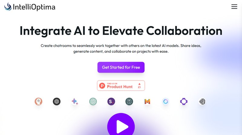 IntelliOptima 是一个集成了多种AI模型的协作平台，旨在提升团队的生产力和协作效率。-SOAI.IM