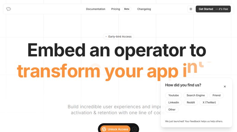 Doable.sh 是一个将网页应用转化为支持自然语言命令的智能工具，通过嵌入AI操作符实现自动化任务和多任务处理。-SOAI.IM