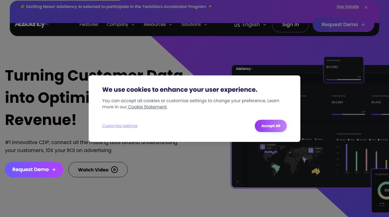 AdsGency AI 是一家专注于通过人工智能技术优化广告效果的公司，提供客户数据管理、广告投放优化等服务。-SOAI.IM