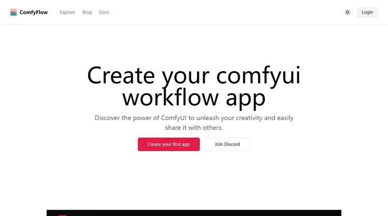 ComfyFlow是一个基于ComfyUI的工作流应用创建平台，用户可以快速将工作流转化为Web应用并分享给他人。-SOAI.IM