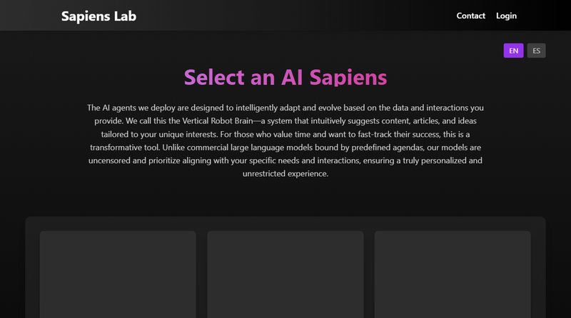 Sapiens Lab提供智能AI代理服务，帮助用户快速获取个性化内容和建议。-SOAI.IM