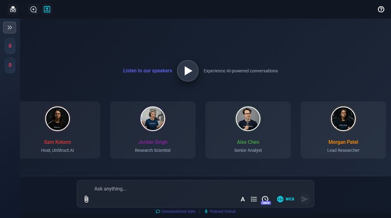 UnStruct.AI 通过AI技术将信息转化为对话，提升信息与人类思维的连接。-SOAI.IM