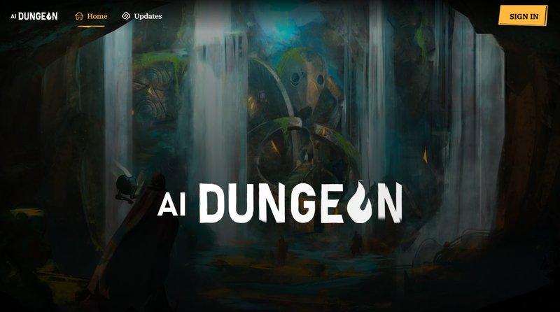AI Dungeon是一款基于AI生成的文本冒险游戏，玩家可以自由创造和体验无限可能的故事世界。-SOAI.IM