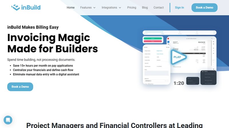 inBuild是一个专为建筑行业设计的财务管理平台，旨在简化建筑项目的财务流程，提高效率并减少人工错误。-SOAI.IM