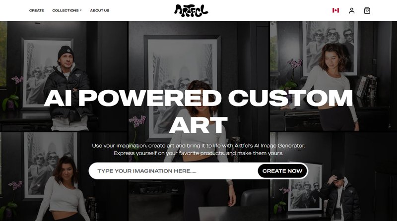 AI驱动的自定义艺术创作平台，用户可以通过输入关键词生成个性化艺术作品，并将其应用到各种产品上。-SOAI.IM