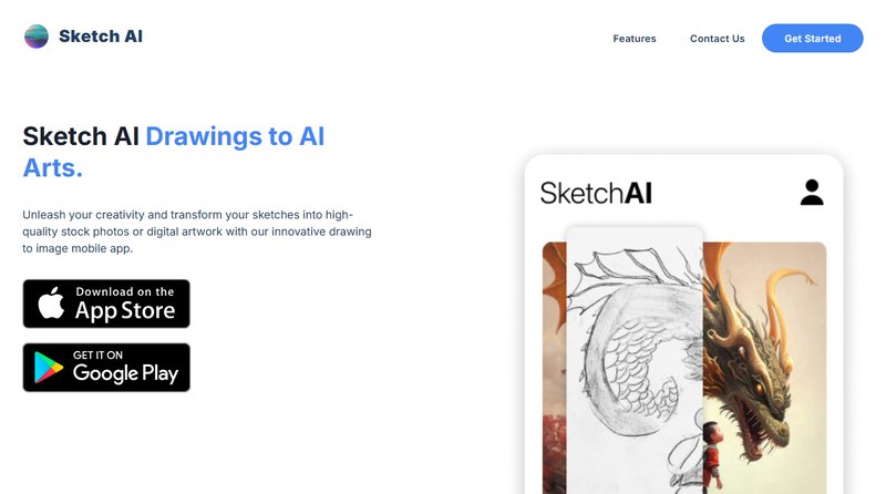 Sketch AI是一款将手绘草图转化为高质量图片或数字艺术作品的移动应用。-SOAI.IM