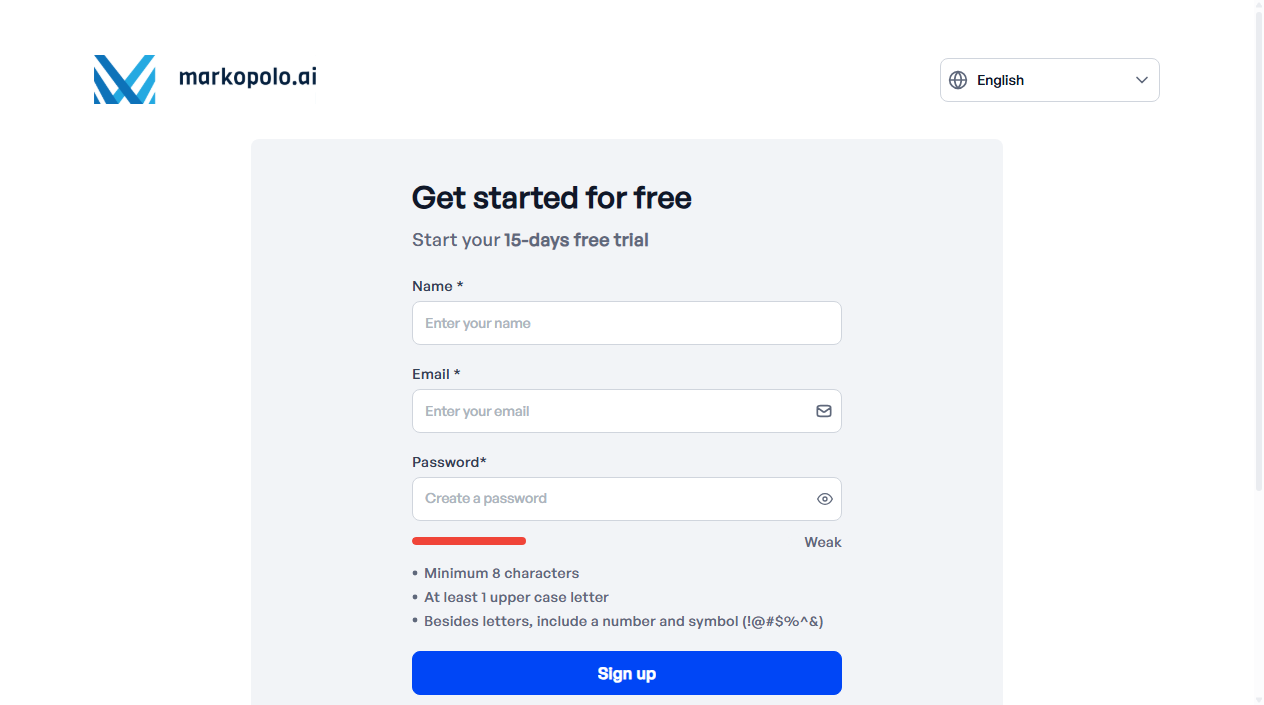 Markopolo.ai 提供基于人工智能的聊天服务，用户可以通过注册免费试用15天。-SOAI.IM