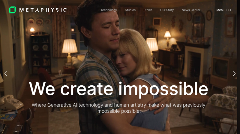 Metaphysic是一家利用生成式AI技术革新好莱坞娱乐产业的公司，专注于将AI技术与人类艺术相结合，创造前所未有的娱乐体验。-SOAI.IM