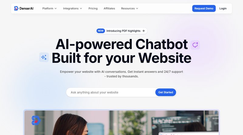 DenserAI提供企业级AI聊天机器人解决方案，帮助网站实现智能对话、提升客户满意度和销售业绩。-SOAI.IM