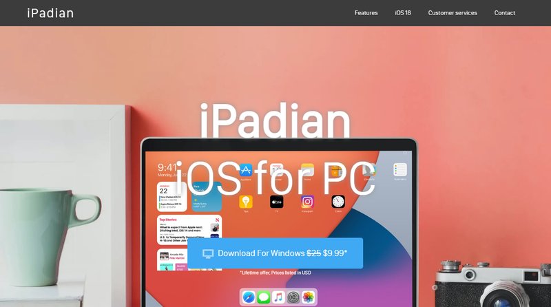iPadian是一款iOS模拟器，允许用户在Windows/Mac电脑上运行iPhone和iPad应用程序。-SOAI.IM