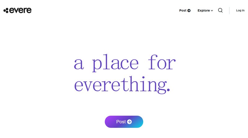 evere是一个多功能平台，用户可以免费发布内容，并使用AI工具生成优质内容。-SOAI.IM