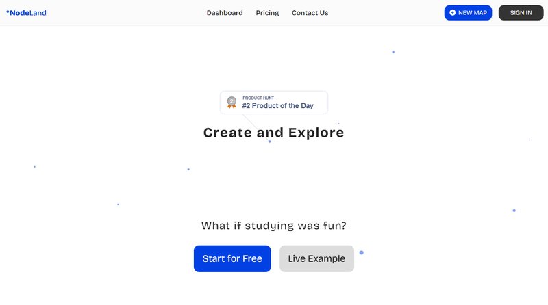 NodeLand 是一个基于概念地图和思维导图的学习和笔记平台，通过AI助手帮助用户更好地组织和理解信息。-SOAI.IM