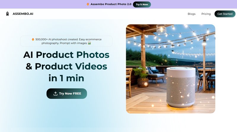 Assembo.ai 提供AI驱动的电商产品摄影和视频生成服务，帮助用户快速创建专业级产品展示内容。-SOAI.IM