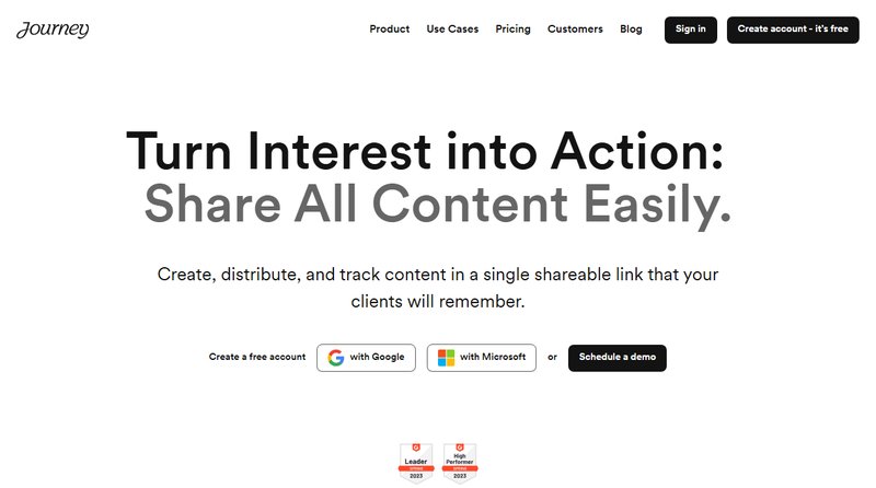 Journey 是一个帮助用户通过一个链接吸引、关闭和引导客户的平台。-SOAI.IM