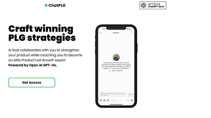 ChatPLG是一个基于AI的产品导向增长(PLG)策略助手，帮助用户提升产品增长、用户参与度和留存率。-SOAI.IM