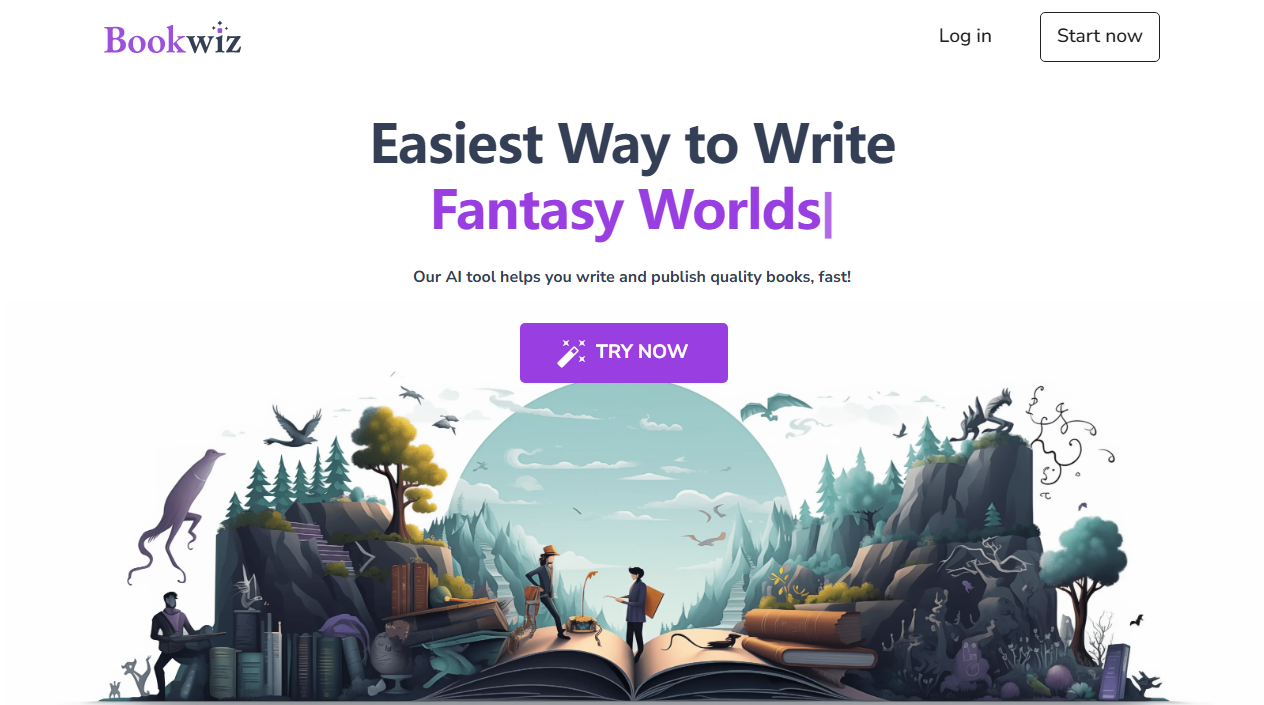 Bookwiz是一个AI驱动的写作平台，帮助用户快速撰写和出版高质量书籍。-SOAI.IM