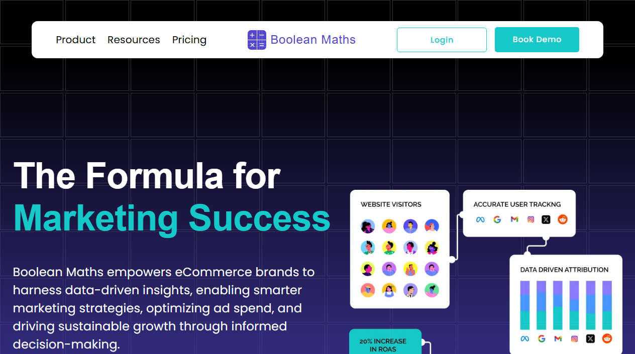 Boolean Maths 是一款面向电子商务品牌的客户旅程分析与归因软件，帮助品牌通过数据驱动的洞察优化营销策略、广告支出，并推动可持续增长。 Soaiim
