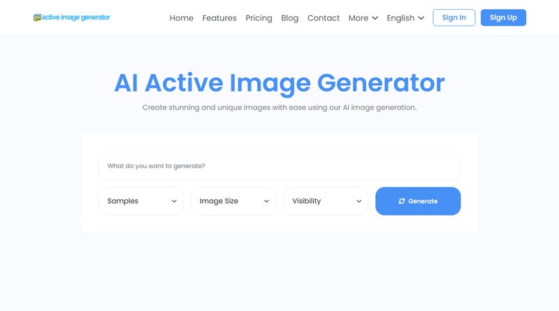 Active Image Generator 是一个AI驱动的图像生成工具，帮助用户轻松创建独特和定制的图像。-SOAI.IM