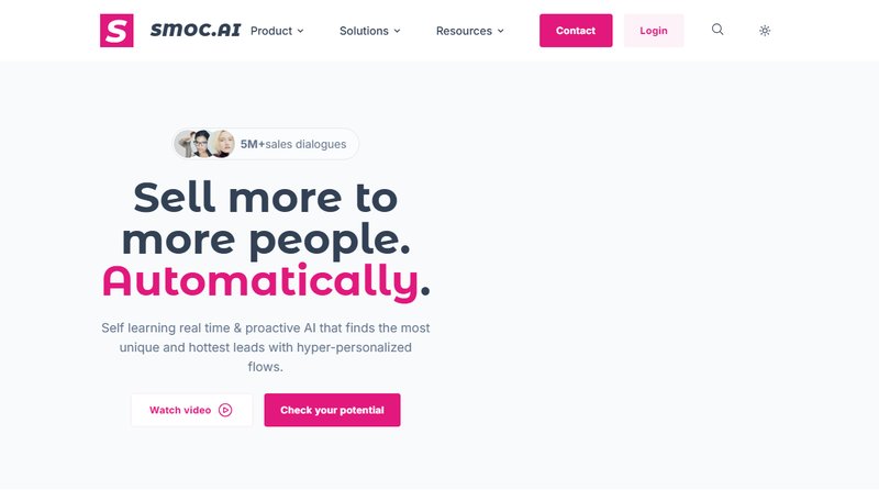 SMOC.AI 提供基于AI的销售自动化解决方案，帮助企业增加销售对话并自动找到最热门的潜在客户。-SOAI.IM