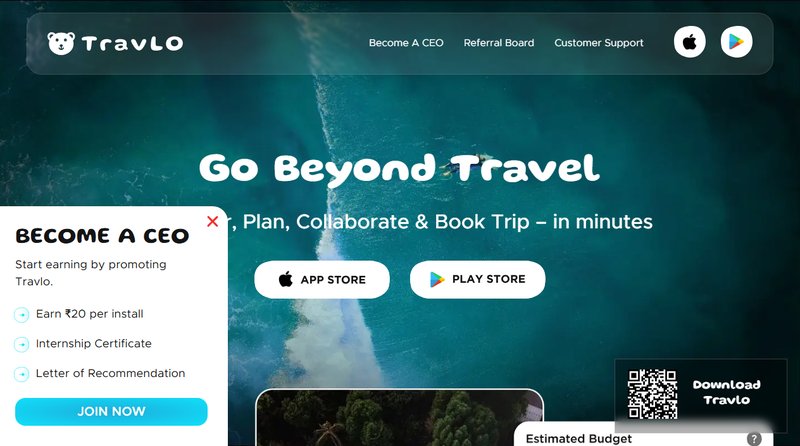 Travlo是一个智能旅行平台，提供AI驱动的旅行规划、目的地发现、行程生成和即时预订服务。-SOAI.IM