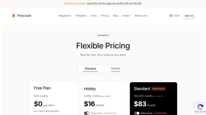 Firecrawl是一个提供网页搜索和抓取服务的API工具，帮助用户快速获取和处理网页数据。-SOAI.IM