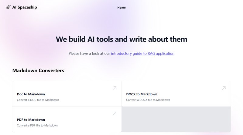 AI Spaceship 提供多种文档格式转换工具，并撰写相关AI工具的文章。-SOAI.IM
