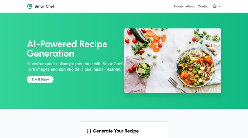 SmartChef是一款AI驱动的食谱生成工具，能够将图像和文本转化为美味的餐食。-SOAI.IM