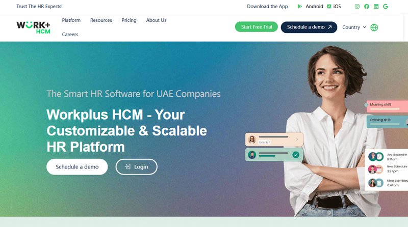 Workplus HCM是一款专为迪拜及中东地区企业设计的云端HR软件，提供从招聘到薪酬的全流程HR管理解决方案。-SOAI.IM