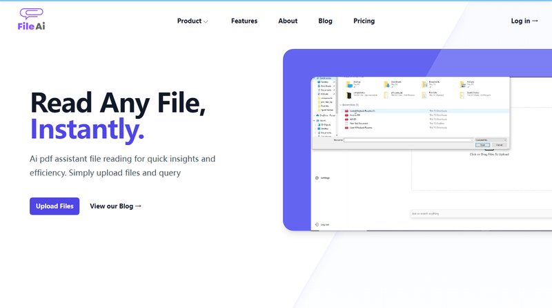 File AI 提供基于人工智能的文件阅读助手，帮助用户快速提取、总结和分析文档内容，适用于金融、法律、科研等多个领域。-SOAI.IM