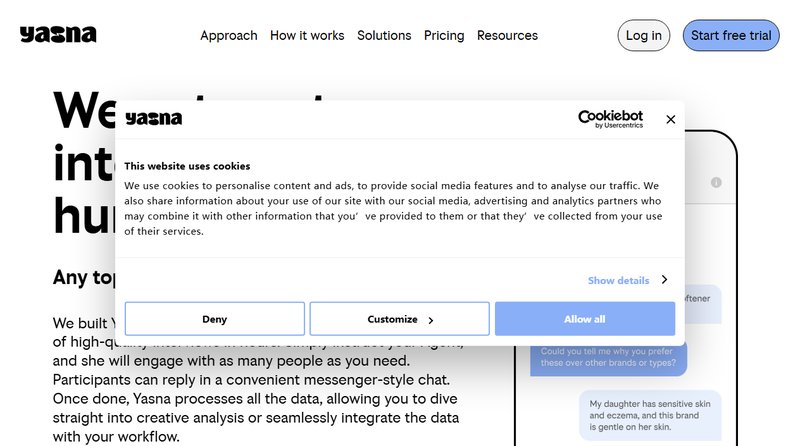 Yasna.ai 是一个自动化面试平台，通过AI技术进行高效、人性化的访谈。-SOAI.IM