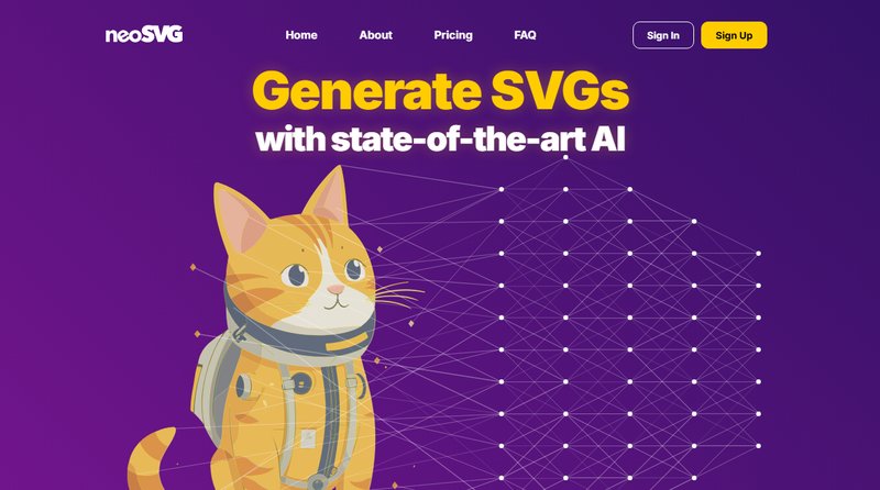 neoSVG 是一个利用先进AI技术从文本提示生成SVG图像的平台。-SOAI.IM