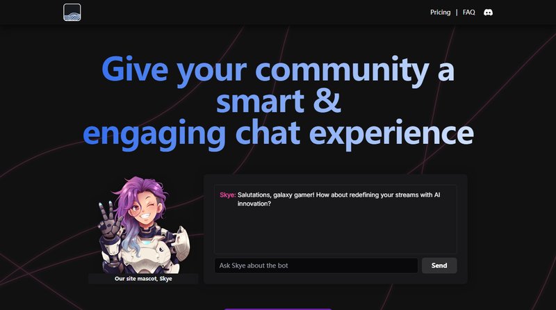 StreamChat A.I. 提供AI驱动的Twitch聊天机器人，为您的社区带来智能且互动的聊天体验。-SOAI.IM