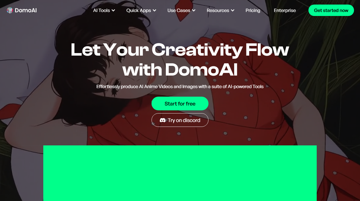 DomoAI 提供多种 AI 驱动的工具，用于生成和转换视频、图像和动画，适合内容创作者使用。-SOAI.IM