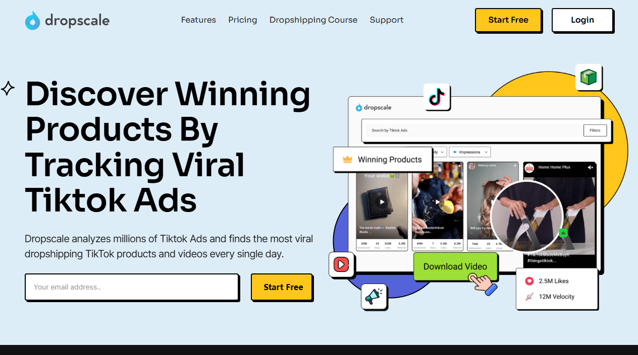 Dropscale是一个终极的dropshipping工具，帮助用户找到热销产品并管理订单。-SOAI.IM