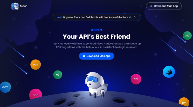 Aspen是一款专为macOS设计的免费API测试工具，集成了AI助手，无需登录即可使用。-SOAI.IM