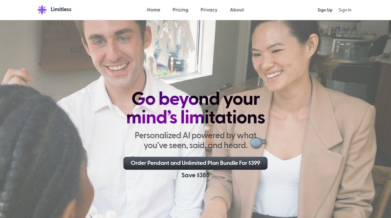 Limitless提供一款可穿戴AI设备Pendant，能够记录日常对话并生成个性化AI助手。-SOAI.IM
